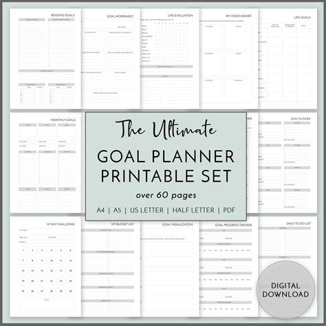 Manifestation Planner Printable Set Printable Planners