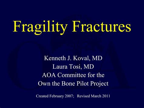 Ppt Fragility Fractures Powerpoint Presentation Free Download Id