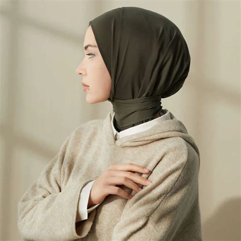 Fashion Muslim Hijab Caps Solid Underscarf Women Veil Modal Cotton