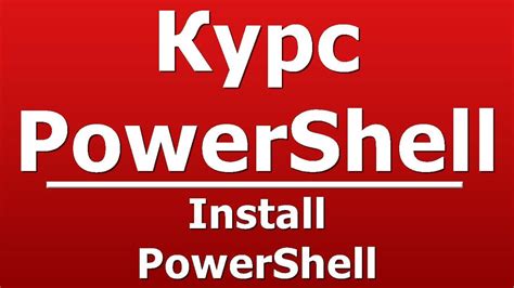 Install Powershell Youtube