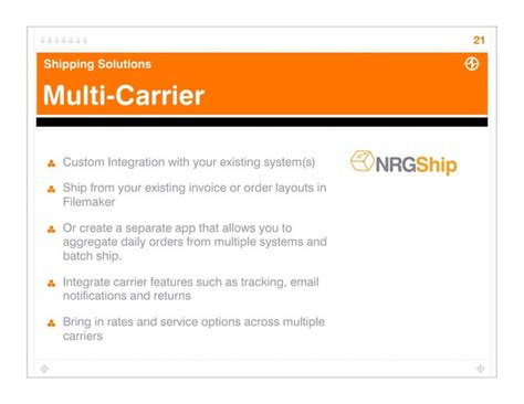 NRG Shipping Solutions Overview PPT