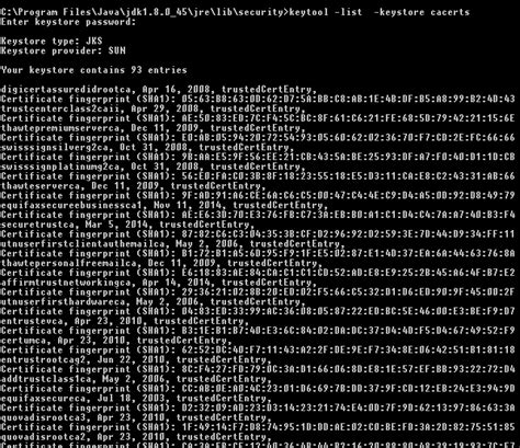 Java Java Keytool Commands For Importing Certificates