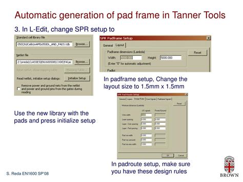 Ppt Design And Implementation Of Vlsi Systems En1600 Lecture 32 Pad Frame Design And