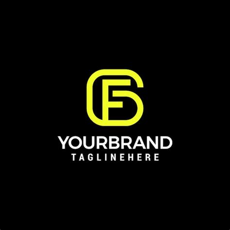 Lettre Minimale Gf Fg Logo Design Gf Fg Monogramme Vecteur Premium