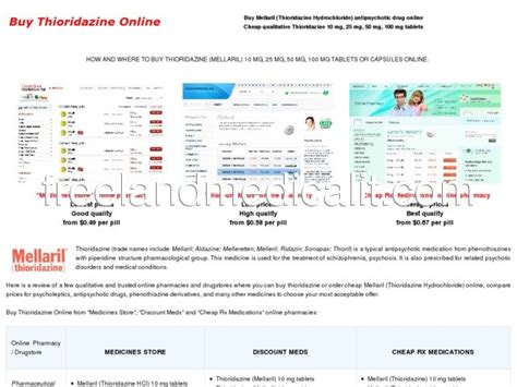Thioridazine Combinations