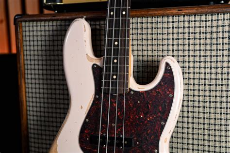 Fender Flea Signature Road Worn Jazz Bass In Shell Pink Guitar Gear