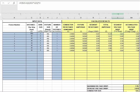Street Lighting Voltage Drop Calculation Excel At Maryann Diggs Blog