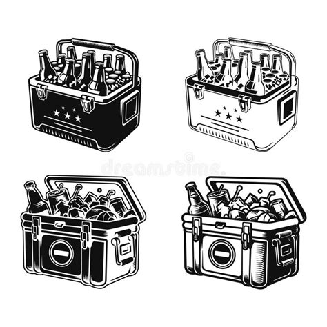 Party Cooler Vector Graphics Ice Chest Cooler Filled With Beer