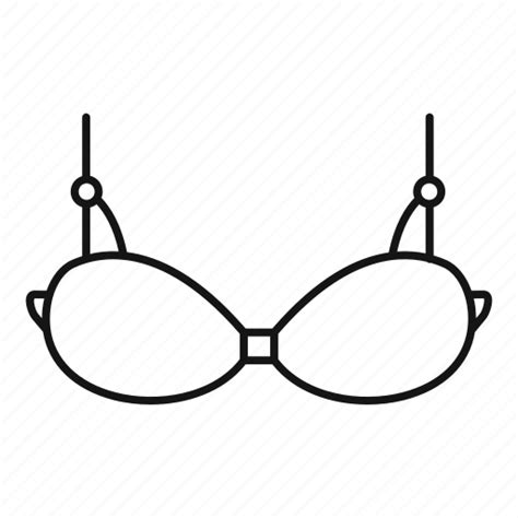 Brassiere Bra Vector Thin Icon Download On Iconfinder