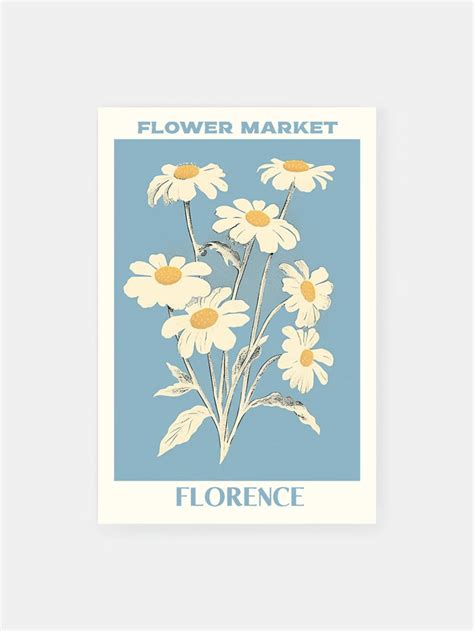 Vintage Florence Flower Market Poster Klumo Shop