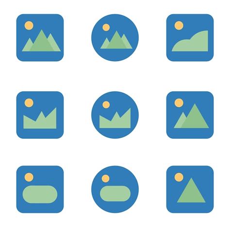 Premium Vector Photo Icons Set Gallery Images