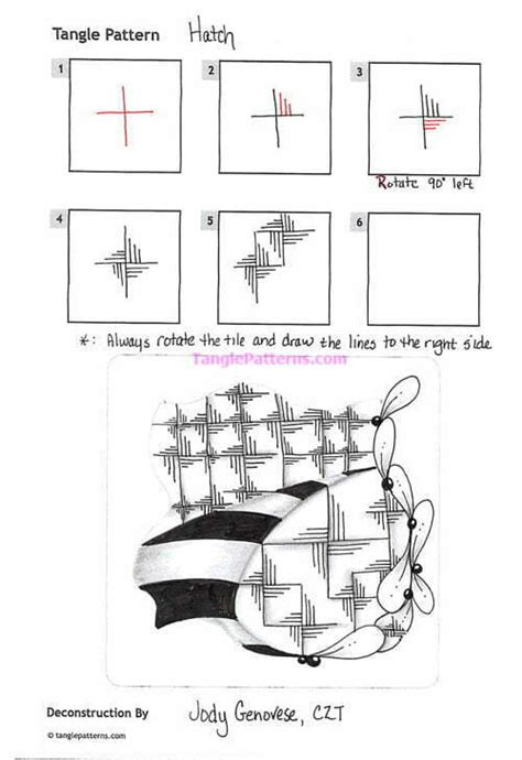 How To Draw HATCH TanglePatterns Com