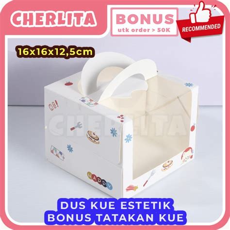 Jual Dus Kue Croffle Cake Box Premium Lucu Packaging Bakery Pastry Kota Tangerang Selatan