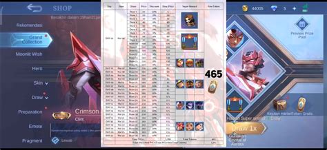 Tabel Hemat Draw Skin Collector Clint Mobile Legends Ml Esportsku
