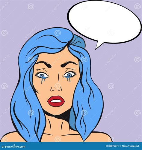 Sad Woman With Cloud Stock Vector Illustration Of Girl 88875071