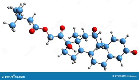 Prednisolone Corticosteroid Drug Molecule Skeletal Formula Royalty