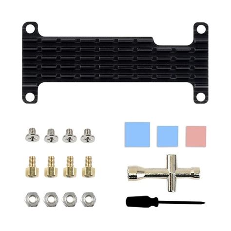 ⊰b0ka For Raspberry Pi Zero 2 W Heatsink With 2x20 Pin Strip Dual Male Header Kit Extender