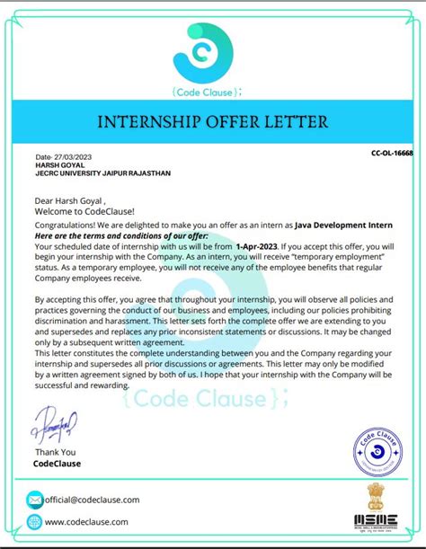 Harsh Goyal On Linkedin Javadevelopment Intern Opportunity