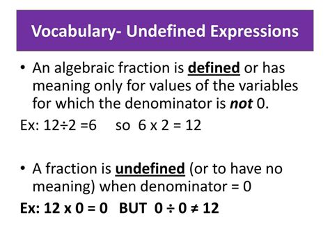 March Aim When Are Rational Expressions Undefined Do Now
