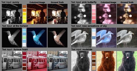 Colorization Results From Text Inputs To Our Model The Text Input Is