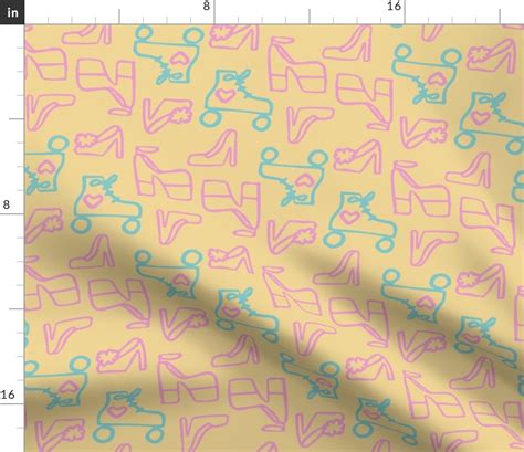 High Heels And Roller Skate Dreams Fabric Spoonflower