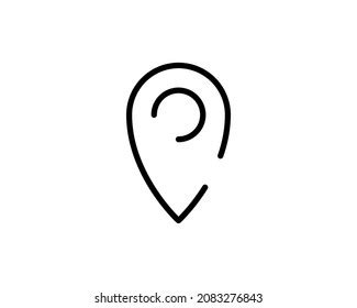 Pin Map Line Icon Simple Outline Stock Vector Royalty Free Shutterstock