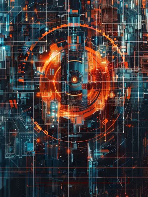 A Futuristic And Sophisticated Abstract Representation Of Cybersecurity