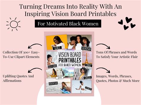 Vision Board Printables For Black Women 300 Inspiring Etsy