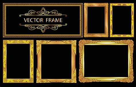 장식 빈티지 프레임 하 고 코너 태국 줄 사진 벡터 디자인 장식 패턴 스타일에 대 한 꽃 금 사진 프레임 테두리 테두리 디자인은 패턴 태국 스타일 0명에 대한 스톡 벡터