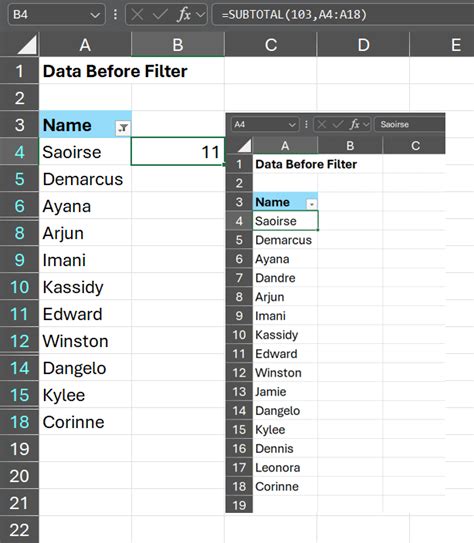 How Do You Count A Column Ignoring Hidden And Blank Cells Rexcel