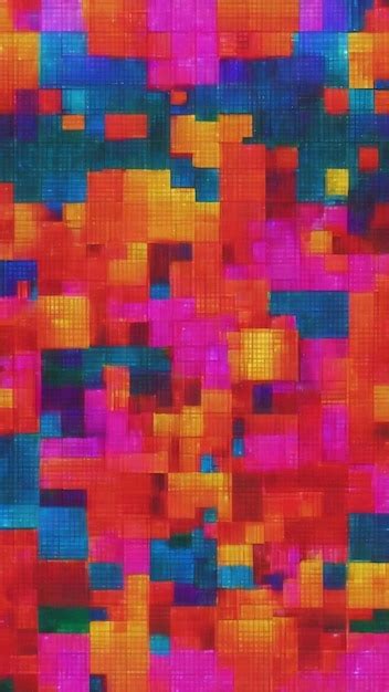 Premium Ai Image Square Vivid 8bit Pixel Dot Interlaced Space Stars