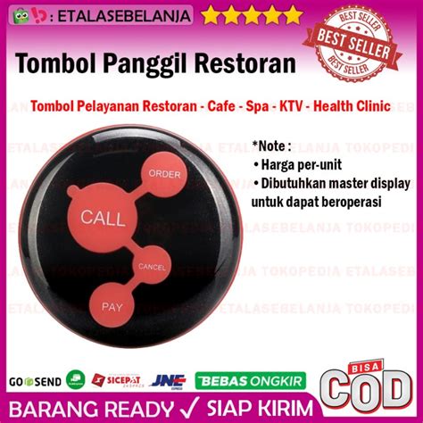 Jual Tombol Panggil Pelayan Customer Service Restaurant Calling