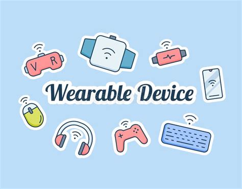 Wearable Device Iot Internet Of Things Concept With Some Icon Sticker Spreading With Modern Flat