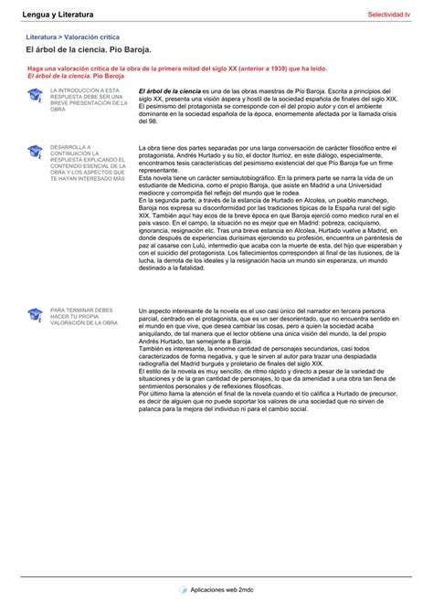 El árbol de la ciencia Pío Baroja