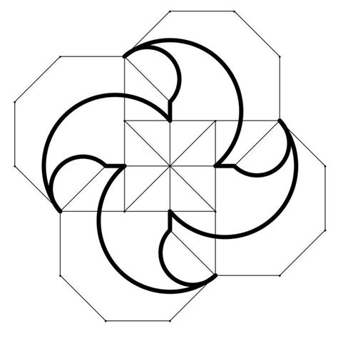 Abstract Geometric Design Black And White