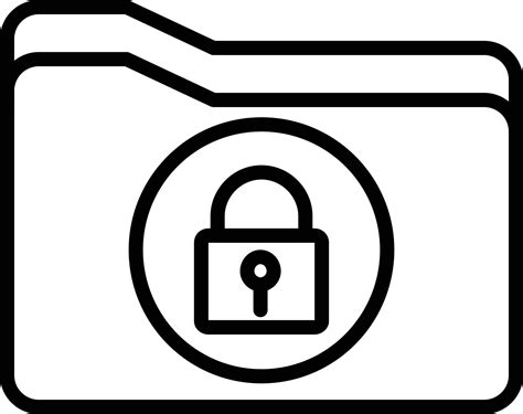 Secure Folder Line Icon 10593965 Vector Art At Vecteezy