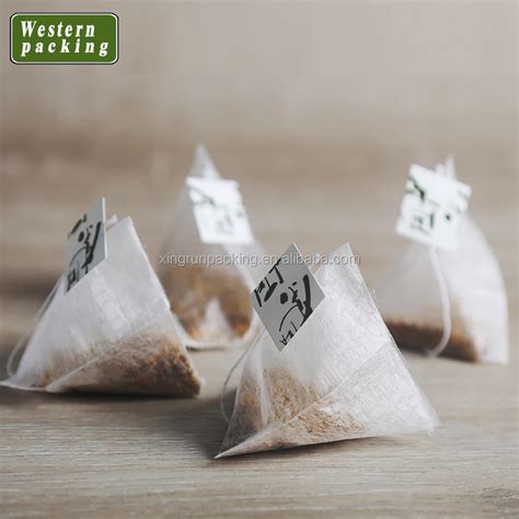 OEM Biodegradable Triangle Shaped Teabag Nylon Mesh Pyramid Tea Bags