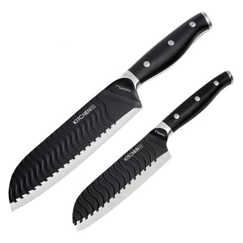 Kitchen Hq 2 Piece Wavy Nonstick Santoku Knife Set 23267396 Hsn