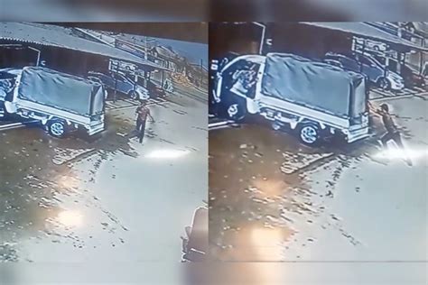 车主倒车男子以为溜车使劲推，2人上演爆笑一幕，车主：有脏东西