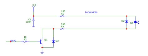 Microcontroller The Best Way To Light An LED At A Distance Electrical Engineering Stack Exchange
