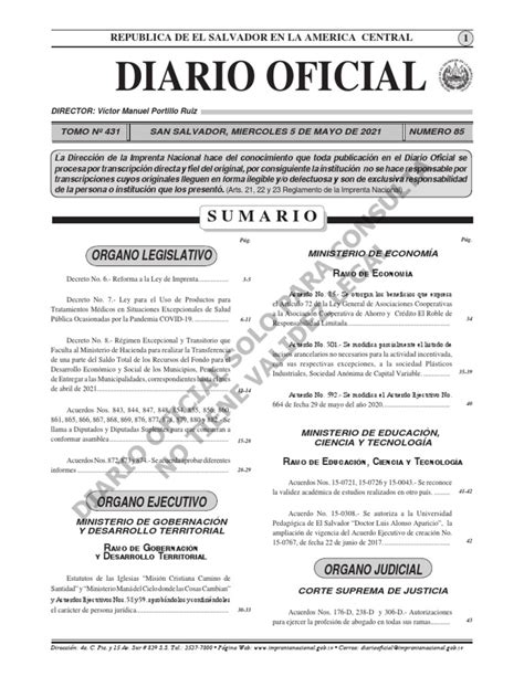 Reforma Ley De Imprenta Pdf El Salvador Legislador