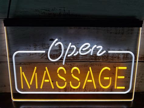 Massage Therapy V2 Dual Led Neon Sign Beauty Shop Decor Led Neon