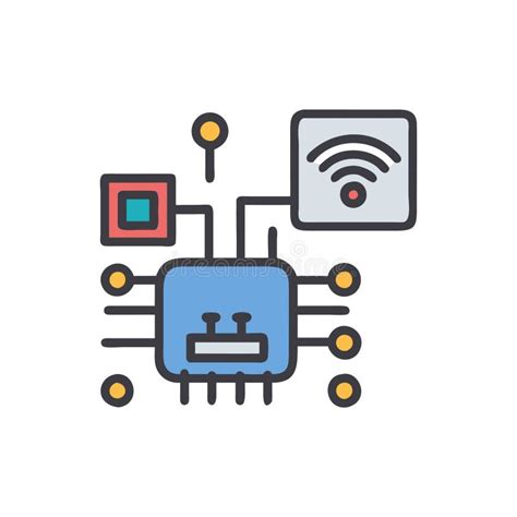 Icon Of Iot Platform For Connectivity Stock Illustration Illustration