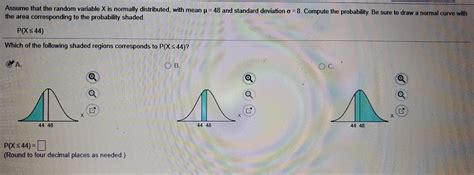 Solved Assume That The Random Variable X Is Normally Chegg