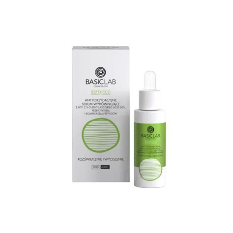 BasicLab Antyoksydacyjne serum wyrównujące z witaminą C 30ml
