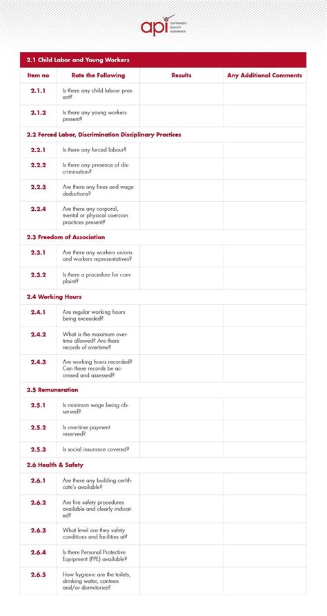 》free Printable Audit Checklist Template