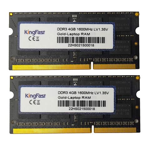 Kingfast Gold Combo 8gb Ddr3 1600mhz So Dimm Lv Laptop Ram 2 X 4gb Shop Today Get It