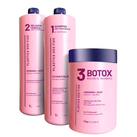 Kit Shampoo Pré Tratamento Selagem Térmica Botox Plástica dos Fios