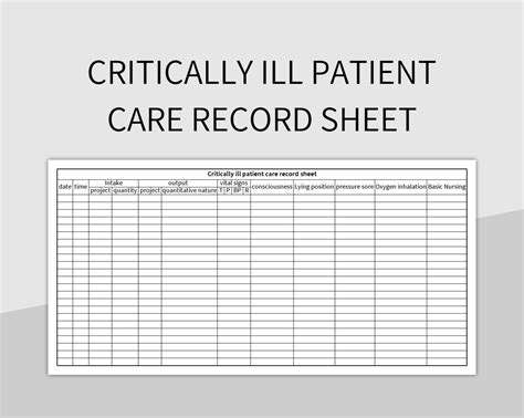 Excel Spreadsheets Patient Database