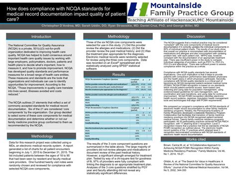 Pdf How Does Compliance With Ncqa Standards For Medical Record Documentation Impact Quality Of